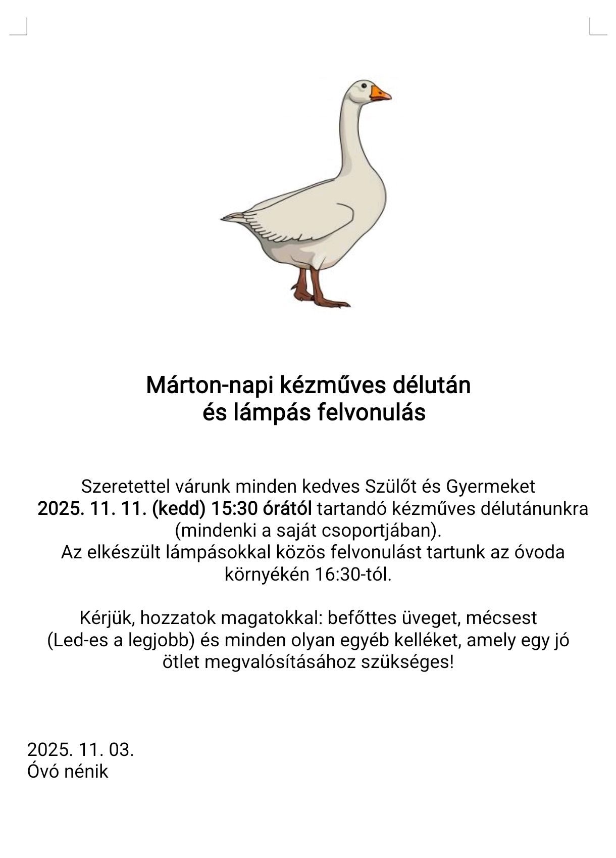 Márton-nap 2025 – Ádándi Kippkopp Óvoda és Bölcsőde